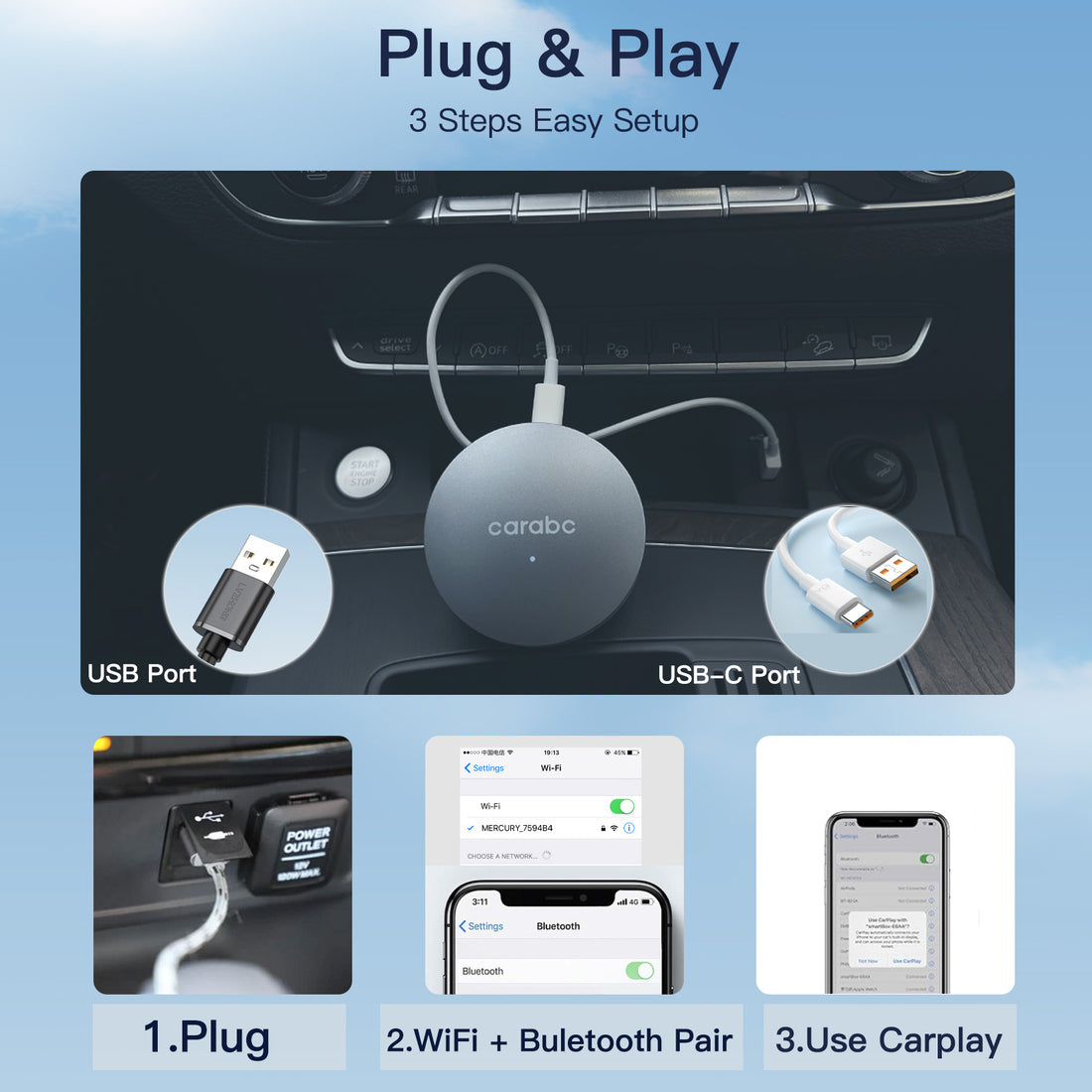 Carabc Wireless Carplay Adapter
