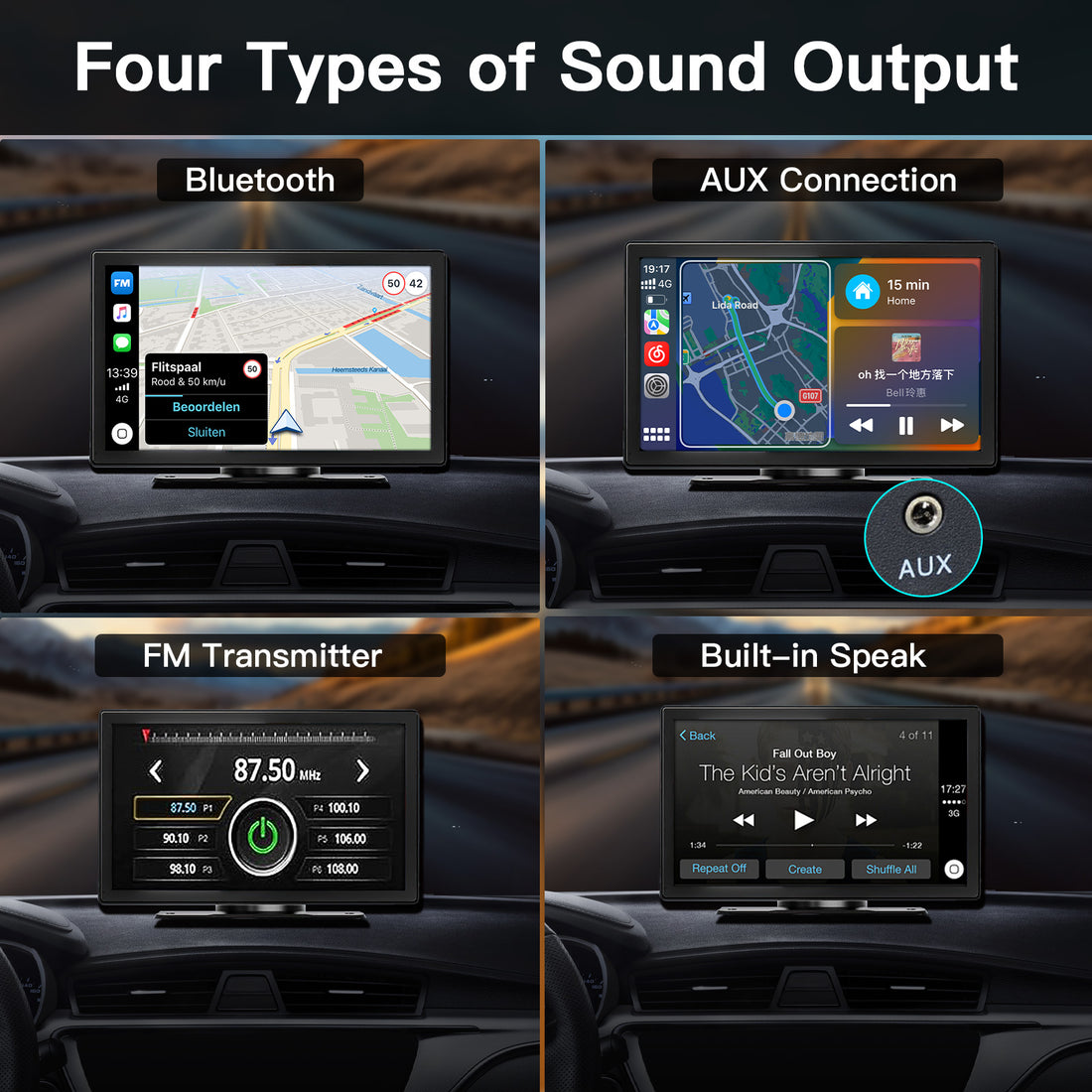 9" Wireless CarPlay & Android Auto Touch Screen – CARABC