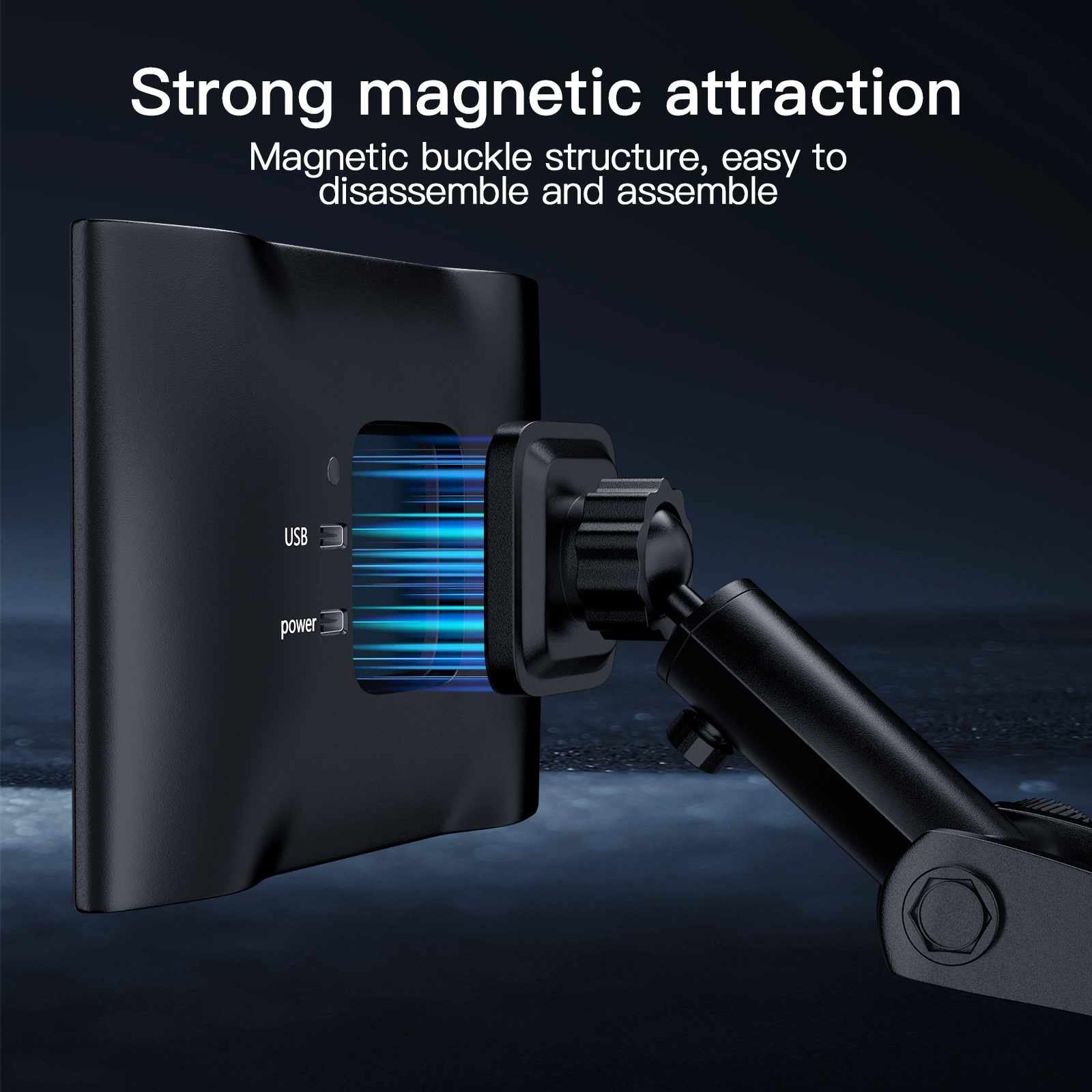 7''portable magnetic connectivity Carplay Android auto touch screen ...