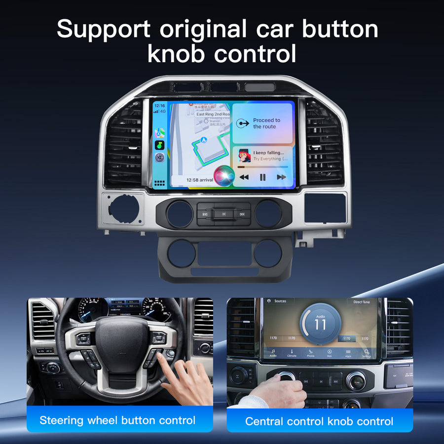 For Ford F-150 250 2015–2020 SYNC3 8″ to 12″ OEM-Style Lincoln Screen ...