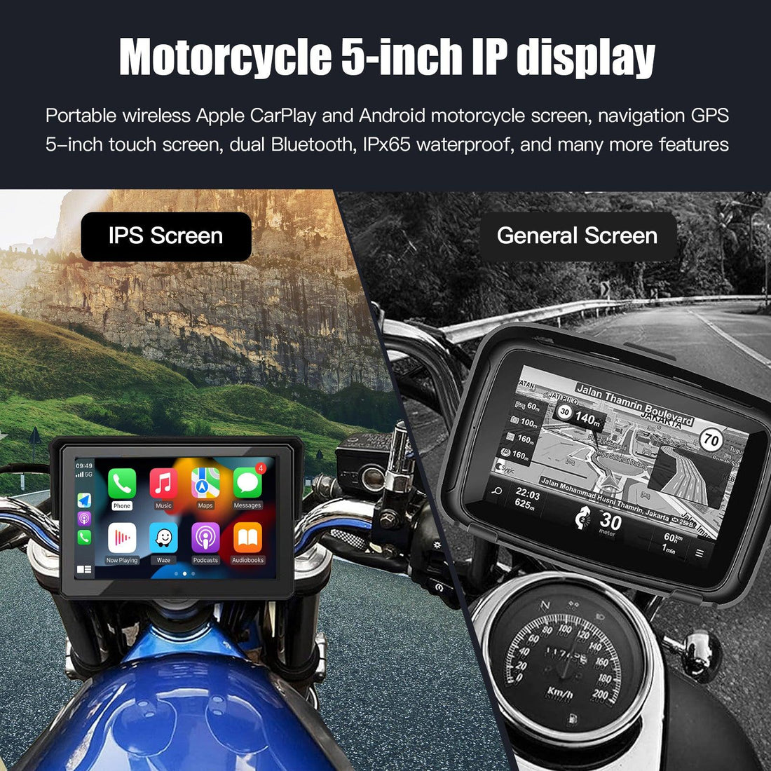 Carabc Motorcycle carplay&android auto screen